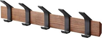 Yamazaki Tableware Yamazaki 4115 RIN Garderobenleiste, braun, Holz/Aluminium, Minimalistisches Design, 50 x 6,5 x 10 cm (LxBxH)