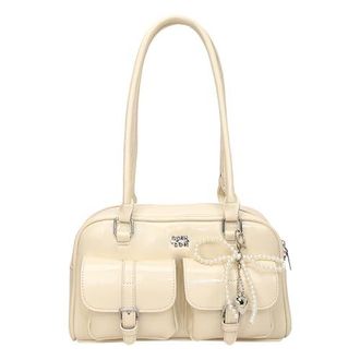 Generic Sac multi-poches multi-poches en cuir synth&eacute;tique avec pendentif pour femmes, filles, femmes, travail, shopping, voyage, usage quotidien, blanc, 350.0