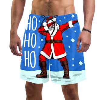 Coosun Coosun Herren-Weihnachts-Santa-Claus-Strand-Boardshorts, schnell trocknende Badehose, M