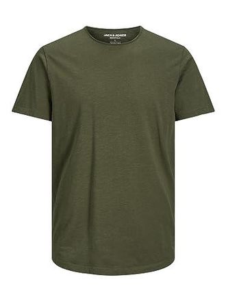 Jack & Jones JJEBASHER Tee O-Neck SS Noos T-Shirt, Forest Night/Fit : Cheval, XXL Homme