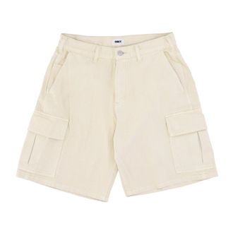 Obey Baggy Denim Cargo Shorts - - Shorts - Herren - Beige - W36
