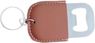 Generico Grande bouteille ouverte en acier inoxydable - r&eacute;sistant &agrave; la rouille, porte-cl&eacute;s en cuir PU, multifonctionnel | 1 pi&egrave;ce | pour ouvrir des bouteilles 