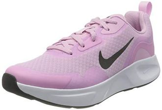 Nike Femme WMNS WEARALLDAY Sneaker, Pink/White/Black, 38.5 EU