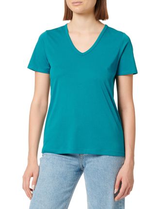 s.Oliver Damen 2136779 T-Shirt Kurzarm, 6694 Petrol, 38