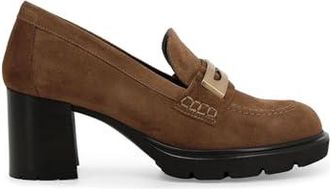 Melluso Mocassin Femme en Daim Beige Cigare l5264 37.5