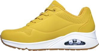 Skechers Damen UNO Stand ON AIR Sneaker, Yellow Durabuck/White Midsole, 35 EU