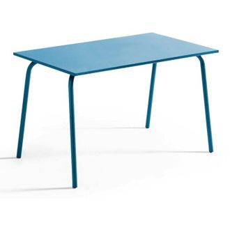 Oviala Oviala - Table de jardin en acier bleu pacific - Palavas