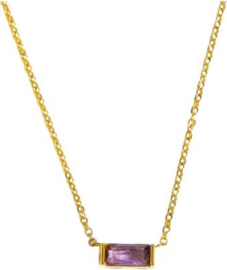 Dansk Copenhagen Amethyst Birthstone Necklace - - Accessories - Damen - Gelb - ONE SIZE
