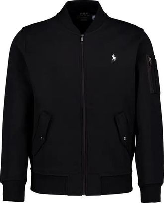 Polo Ralph Lauren Herren Sweatjacke schwarz Baumwolle unifarben