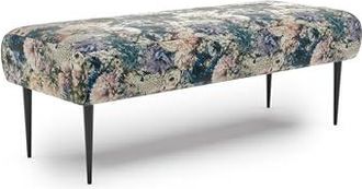 Cavadore Sitzbank Amba, Trendige Polsterbank 2-sitzig für Küche, Esszimmer oder Wohnküche / Küchenbank passend zum 2-Sitzer Amba / 119 x 52 x 54 / Jacquard Fla