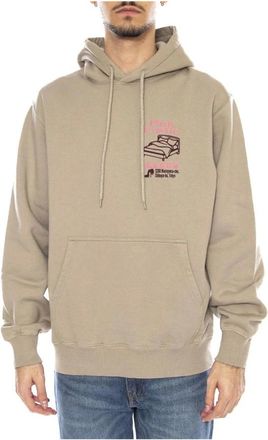 Edwin Homme, Sweatshirts et sweats &agrave; capuche, Beige, Taille: XL Sweat &agrave; capuche Laid-Back League