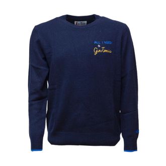 MC2 Saint Barth Round-Neck Strickwaren - - Knitwear - Herren - Blau - XL