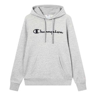 Champion Big Printed Logo Hoodie - - Sweatshirts & Hoodies - Herren - Grau - 2XL