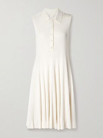 Zimmermann Minikleid Aus Rippstrick - Wollwei&szlig;