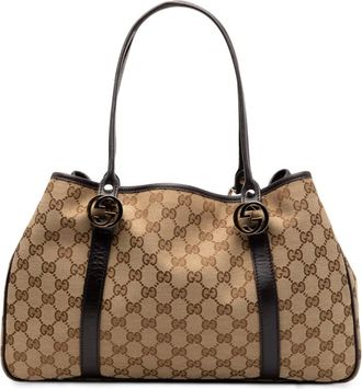 Gucci 2000-2015 GG Canvas Twins tote bag - Braun