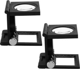 Cabilock NOLITOY 2 St&uuml;ck 10 fache Vergr&ouml;&szlig;erungslupe mit Skala Faltbare Metall Tischlupe f&uuml;r Schmuck und M&uuml;nzpr&uuml;fung Tragbare Juwelierlupe f&uuml;r Textilien und Ant