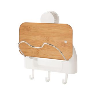 Generico Topfdeckel-Organizer, Deckelregal, Wandhalterungsdeckel mit Haken, abnehmbare Abtropfschale, kein Bohren f&uuml;r Haushaltsutensilien