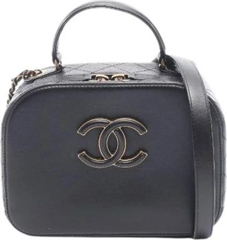 Chanel Pre-owned Sac &agrave; main matelass&eacute; 2Way en cuir - Femme - Pre-owned - Noir - Taille: ONE Size