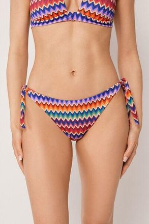 Calzedonia Bikinihose Mit Schleifen Vibrant Chevron Aufdruck