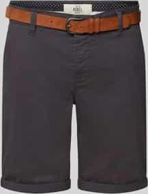 Redefined Rebel Regular Fit Chino-Shorts mit G&uuml;rtel Modell MIKE