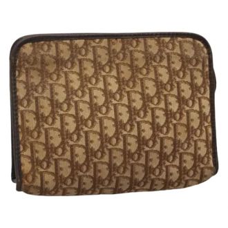 Dior Pre-owned Trotter Canvas Clutch - - Pre-owned - Damen - Braun - ONE SIZE