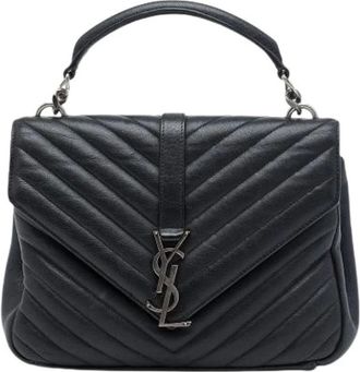Saint Laurent Pre-owned College Satchel - Femme - Pre-owned - Noir - Taille: ONE Size