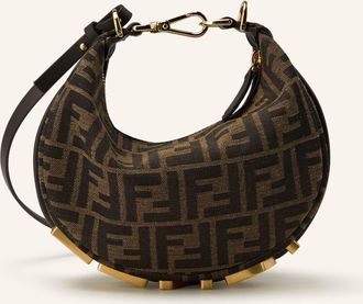 Fendi Umh&auml;ngetasche Fendigraph Mini braun