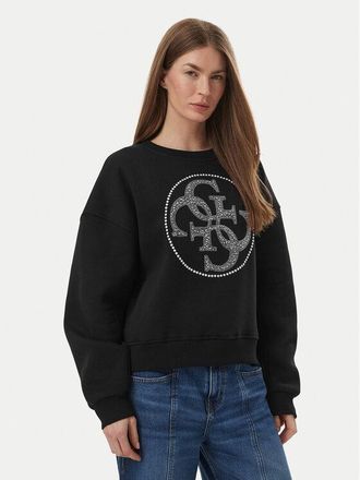 Guess Sweatshirt W6BQ13 K6059 Schwarz Regular Fit