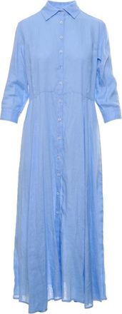 Bastoncino Femme, Robes, Bleu, Taille: 42 FR Longue Robe Chemisier