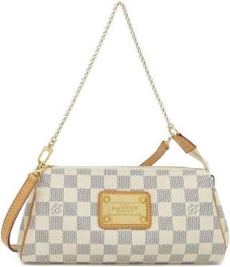 Louis Vuitton Pre-owned Damier Azur Eva Sac Bandouli&egrave;re en Toile Enduite - Femme - Pre-owned - Blanc - Taille: ONE Size