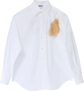 Moschino Femme, Blouses et Chemises, Blanc, Taille: 34 FR Too Much Iron Camicia