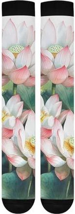 Generic Chaussettes De Contention Fleur De Nénuphar Rose À LAquarelle Chaussettes Randonnée Confortables Classiques Planche À Roulettes Bonneterie, Pour Trekk