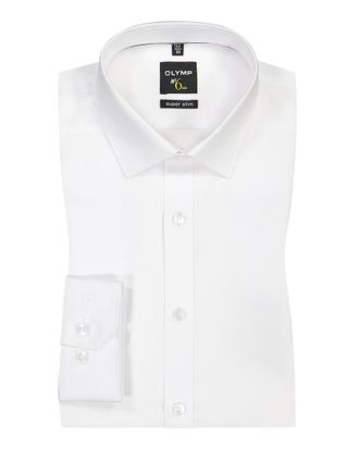 Olymp No. Six Super Slim, unifarbenes Hemd mit extra langem Arm in