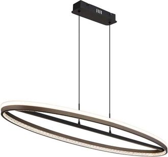Globo Lighting Globo Lighting - Lampe suspendue lampe de table &agrave; manger ovale cristaux gris clairs cct led h 150 cm