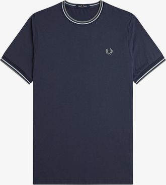 Fred Perry Softes T-Shirt mit Streifenakzenten in