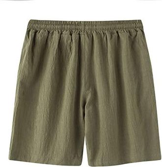Generic Short en lin pour homme, pantalon de sport confortable, d&eacute;contract&eacute;, sport, taille &eacute;lastique, cordon de serrage, pantalon de jogging d&eacute;contract&eacute; pour 