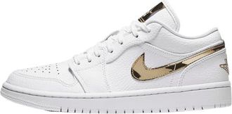 Nike Jordan WMNS Air 1 Low SE Cz4776 100 Baskets basses pour femme Blanc/dor&eacute; m&eacute;tallis&eacute; Taille 100, Blanc/dor&eacute; m&eacute;tallis&eacute;/blanc, 40 EU