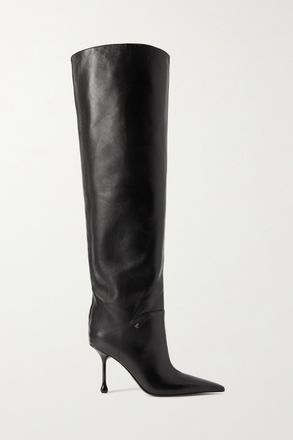 Jimmy Choo London Cycas 95 Overknees Aus Leder - Schwarz