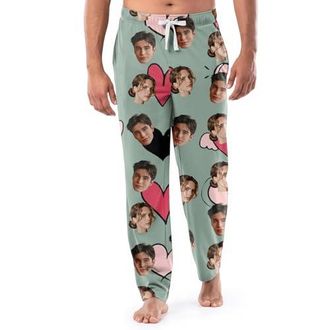 Generic Pantalon de pyjama personnalis&eacute; pour homme et femme avec cordon de serrage et poche, cadeaux personnalis&eacute;s pour amoureux, papa, maman, famille, 4 past