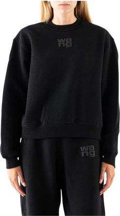 Alexander Wang Femme, Sweatshirts et sweats &agrave; capuche, Noir, Taille: 42 FR Essential Crew Sweat