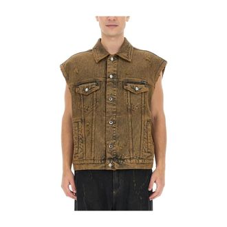 Dolce & Gabbana Denim Vest - - Jackets - Herren - Braun - L
