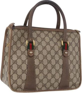 Gucci Sac &agrave; main pr&eacute;-propri&eacute;t&eacute; en toile GG - Femme - Pre-owned - Beige - Taille: ONE Size