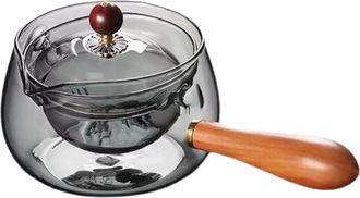 UPKOCH Seitliche Teekanne Aus Glas Mit 360 Grad Drehbarem Griff 10.2X10.2X2.76 Zoll Tragbarer Wasserkocher F&uuml;r Tee Und Kaffee Zubereitung