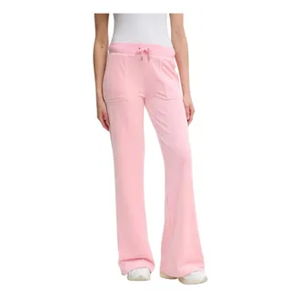 Juicy Couture Pantalon de jogging classique en velours &eacute;vas&eacute; taille basse - Femme - Pantalons - Rose - Taille: 42 FR