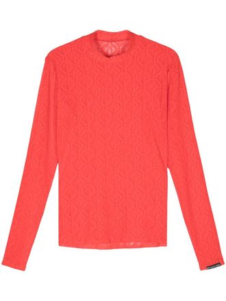 Marine Serre t-shirt Moon Diamond - Rouge