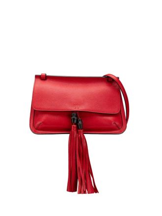 Gucci 2000-2015 mittelgroße Bamboo Daily Umhängetasche aus Leder - Rot