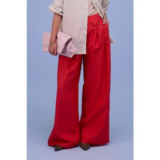 Nathalie Vleeschouwer Femme, Pantalons, Rouge, Taille: 40 FR Wide Pantalons