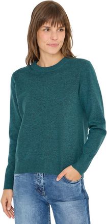 Cecil Damen 3015573 Kuscheliger Pullover, Dark Sea Green Melange, XXL
