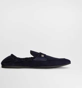 Dolce & Gabbana Slipper Aus Kalbsleder - Mann Collection Blue 42