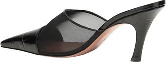 Amina Muaddi Jamie Mule en r&eacute;sille - Femme - Chaussures - Noir - Taille: 37 EU